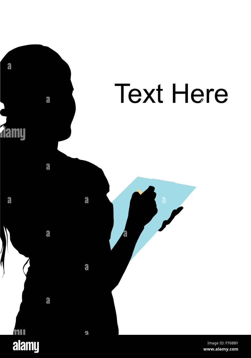 model writing on paper with pen Stock Photo - Alamy