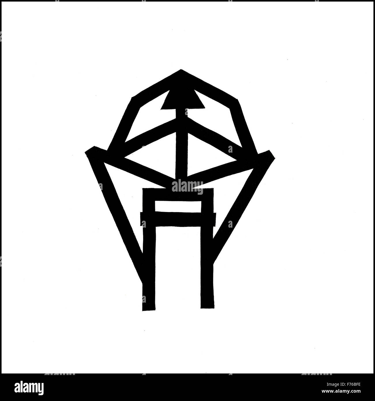 Illustration line drawing of regret Stock Photo - Alamy