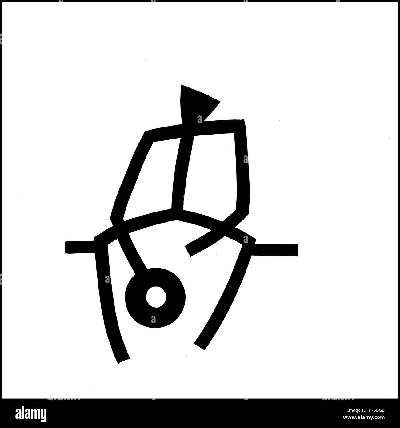 Illustration line drawing of exercising lifting weights Stock Photo - Alamy