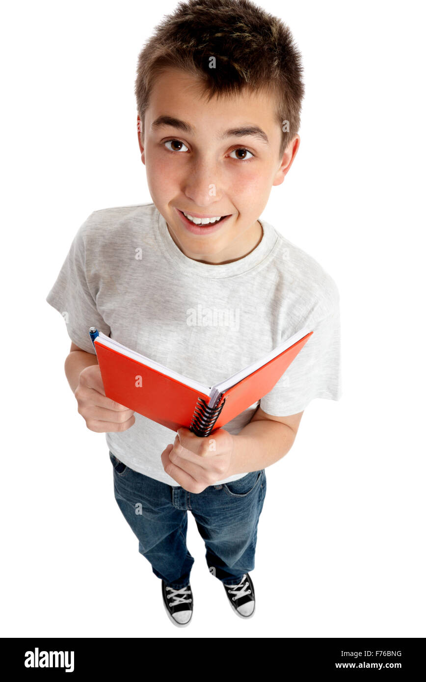 Boy to student with a book Stock Photo - Alamy