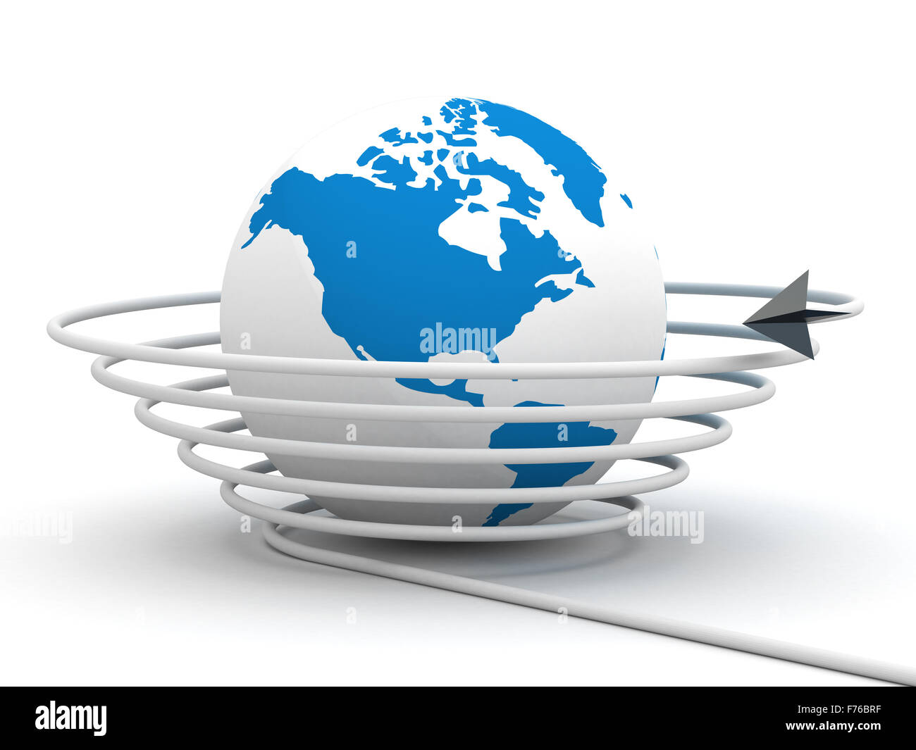 Global communication in the world. 3D image Stock Photo - Alamy