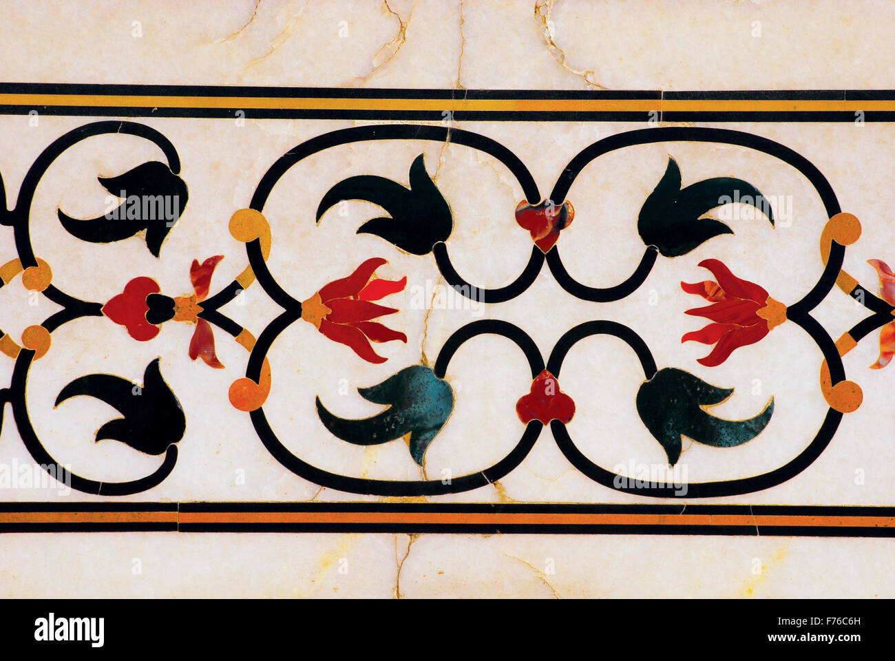Inlay work, taj mahal, agra, delhi, india, asia Stock Photo - Alamy