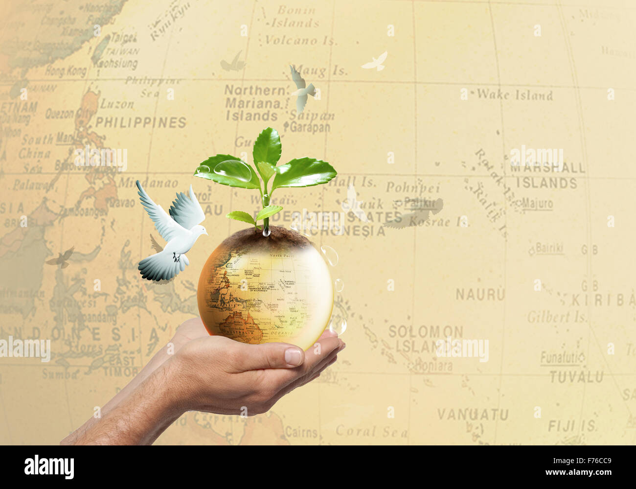 Big And Small Earth Stock Photo - Alamy