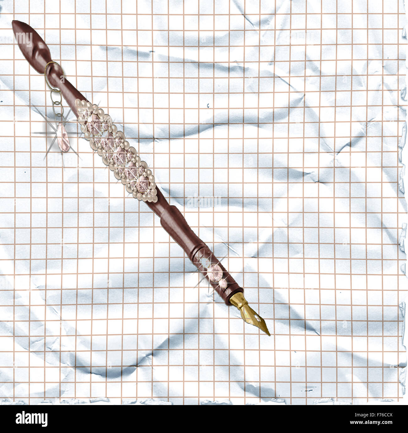 Paper And A Pen Stock Photo - Alamy