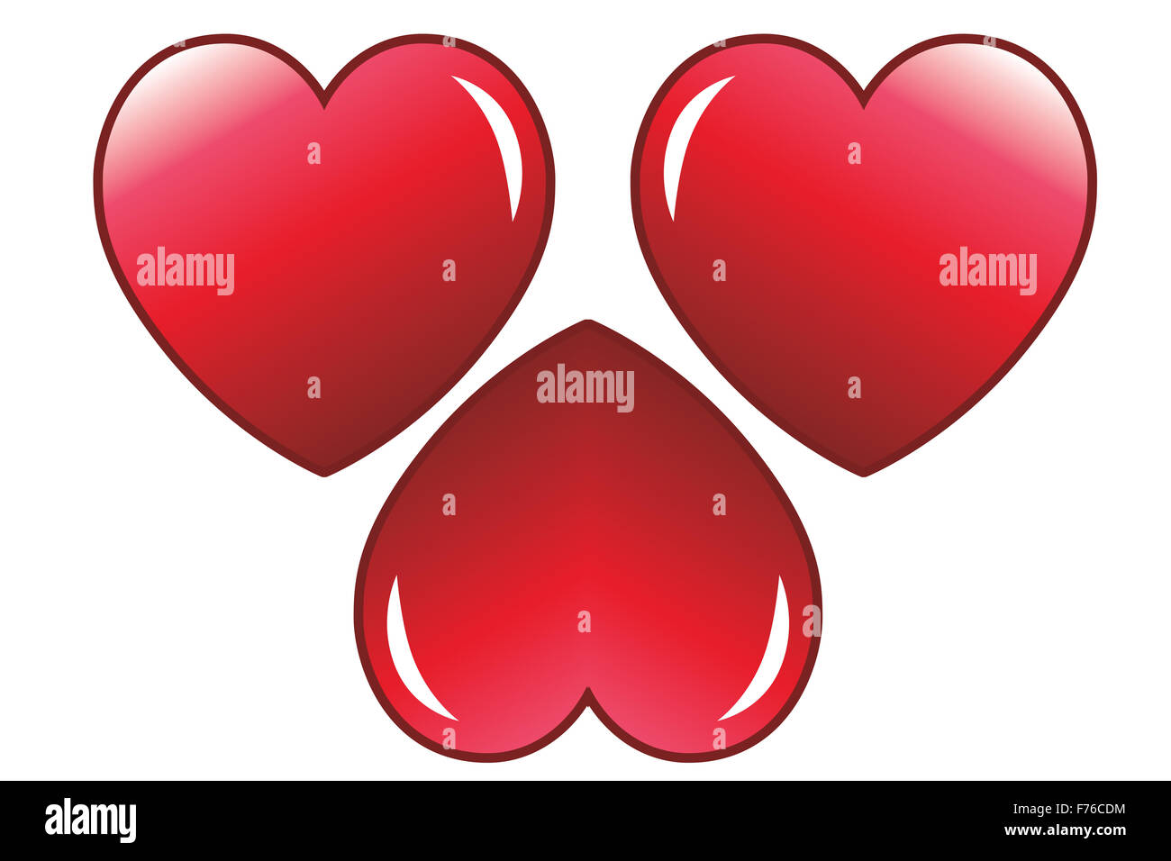 Three Nice Hearts Stock Photo - Alamy