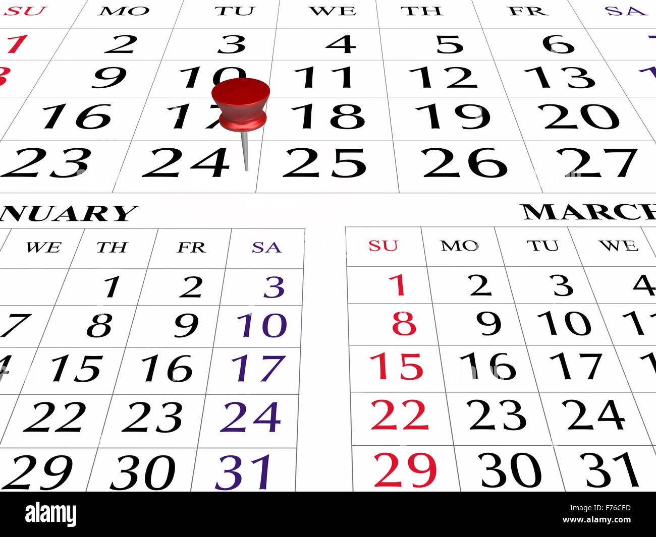 calendar 2009 page Stock Photo - Alamy