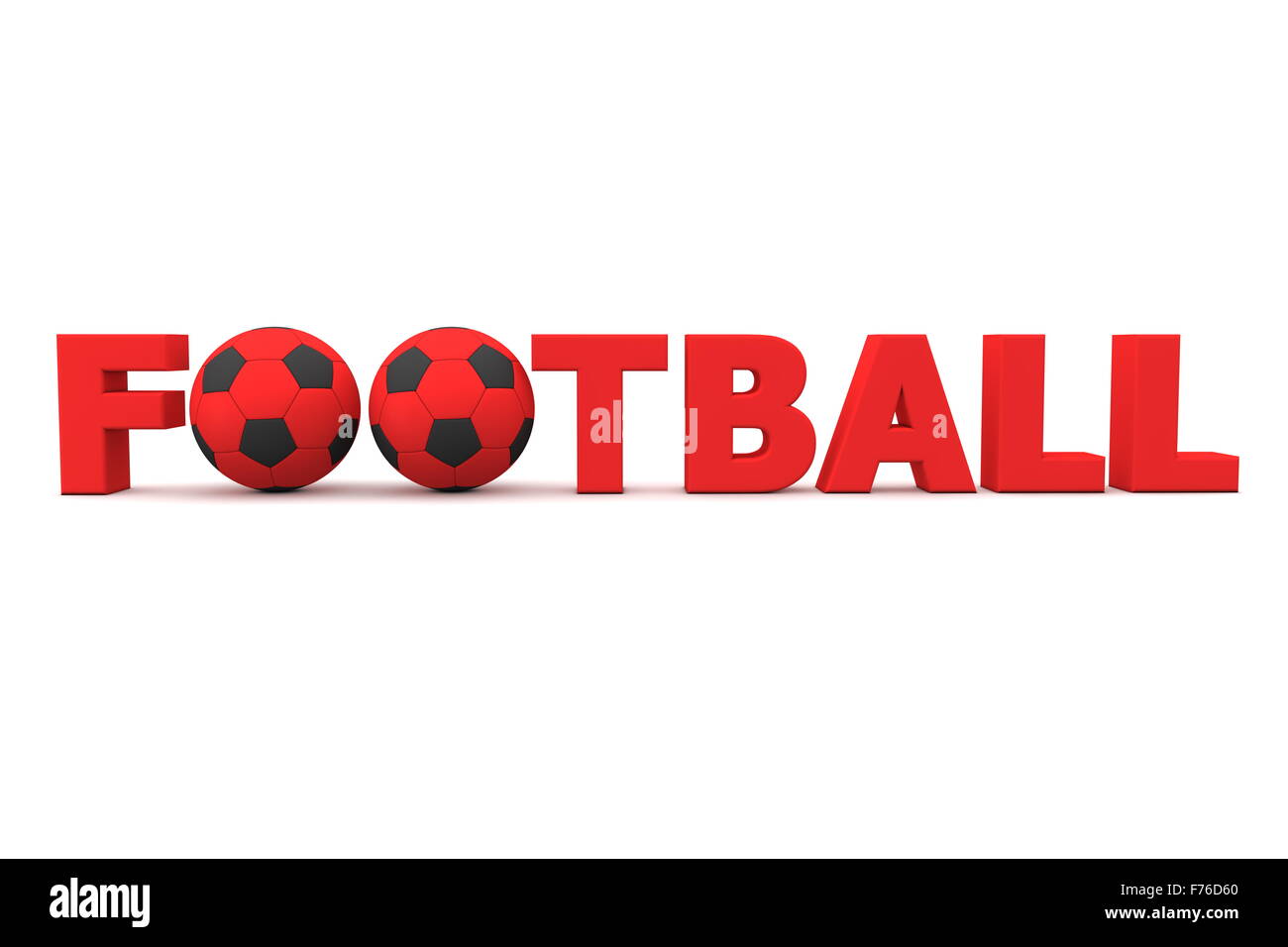 Football Word Red Stock Photo - Alamy