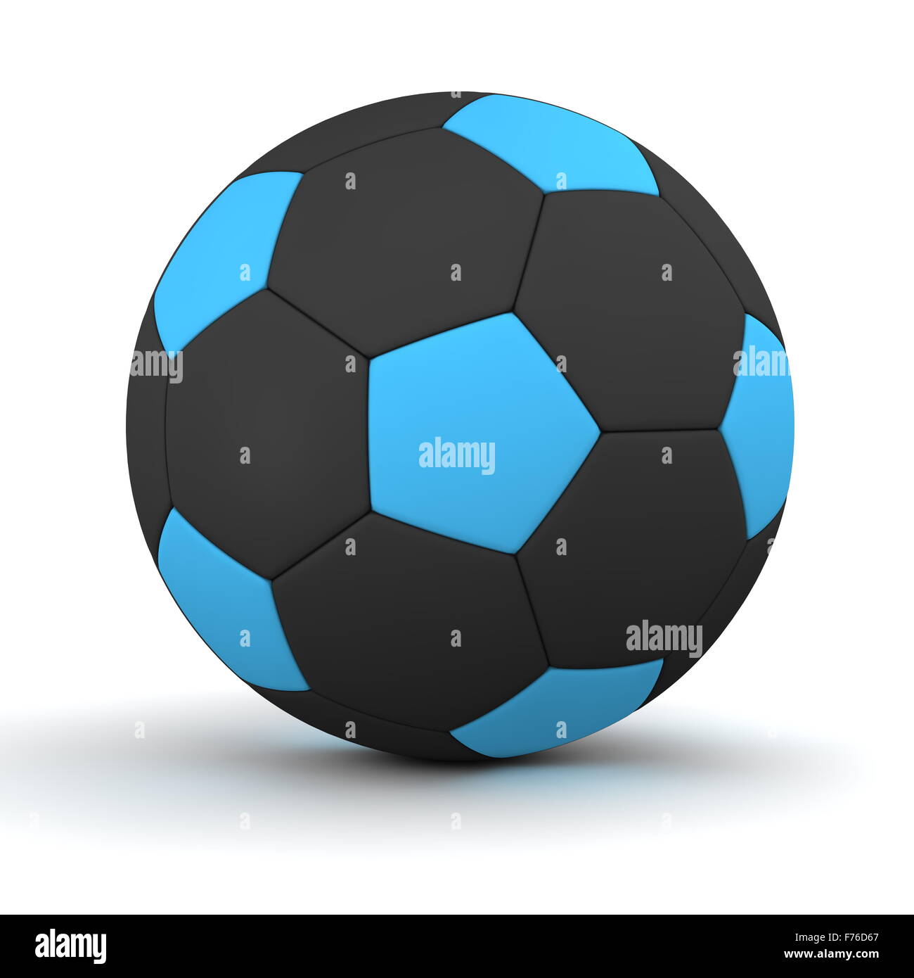 Classic Football in Blue and Black - Inverse Colours Stock Photo - Alamy