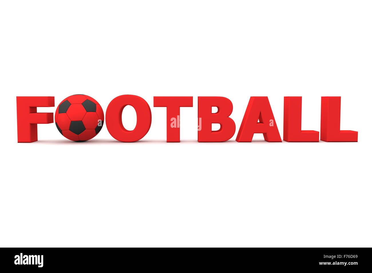 Football Word Red Stock Photo - Alamy