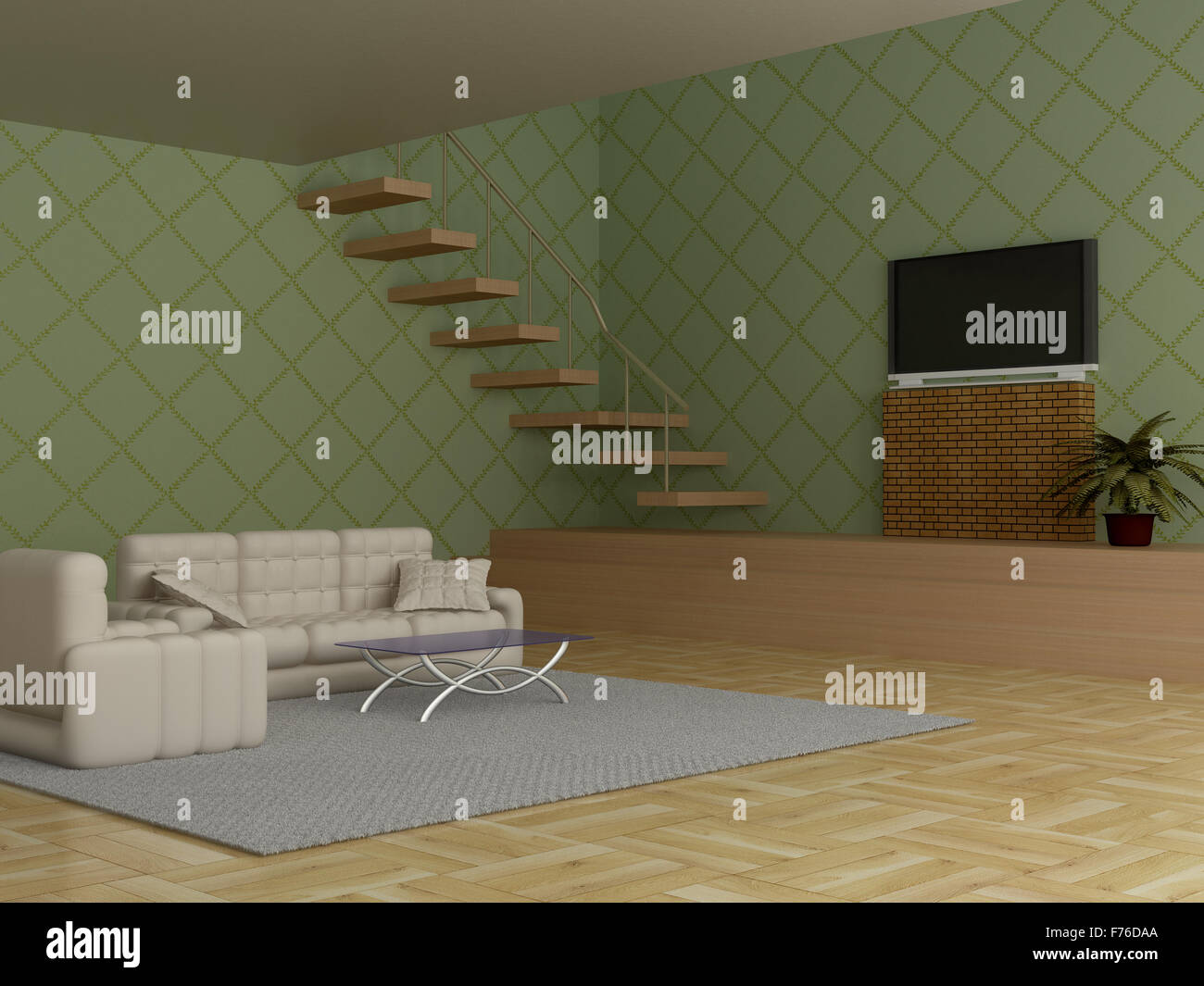 3d wallpaper for living room hi-res stock photography and images - Alamy