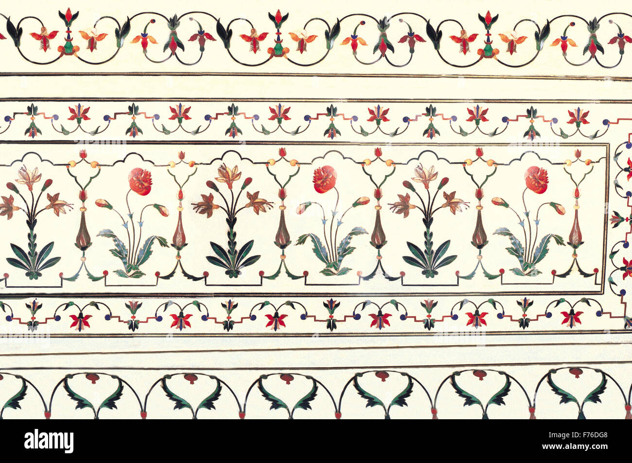 Inlay marble work, Taj Mahal, Agra, India, Asia, Indian, Asian Stock ...