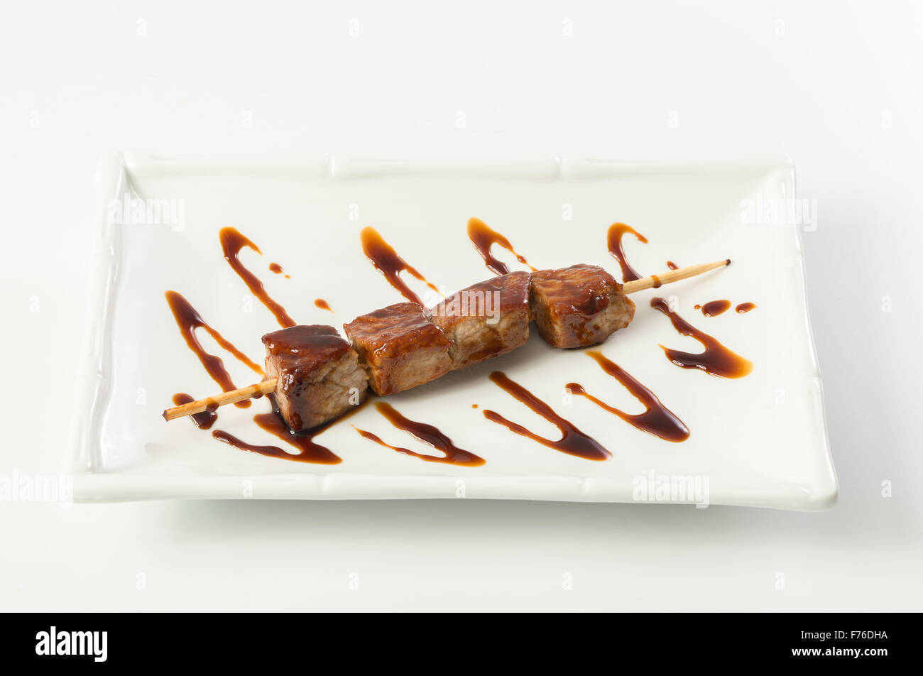 Grilled meat on stick Stock Photo - Alamy