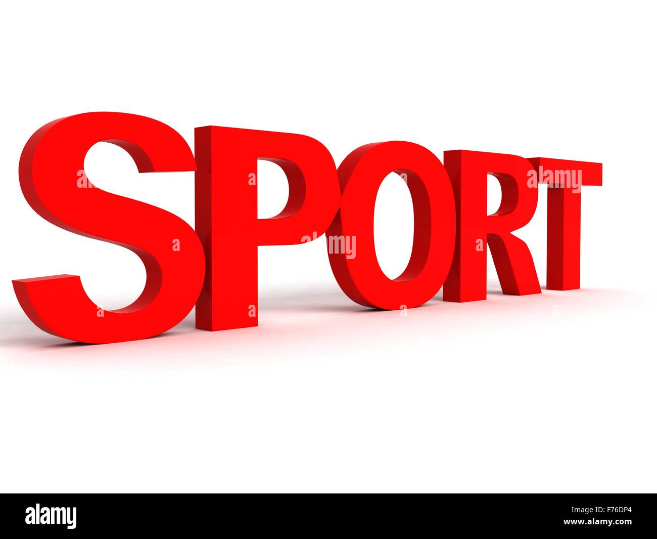 three dimensional side view of sport word Stock Photo - Alamy