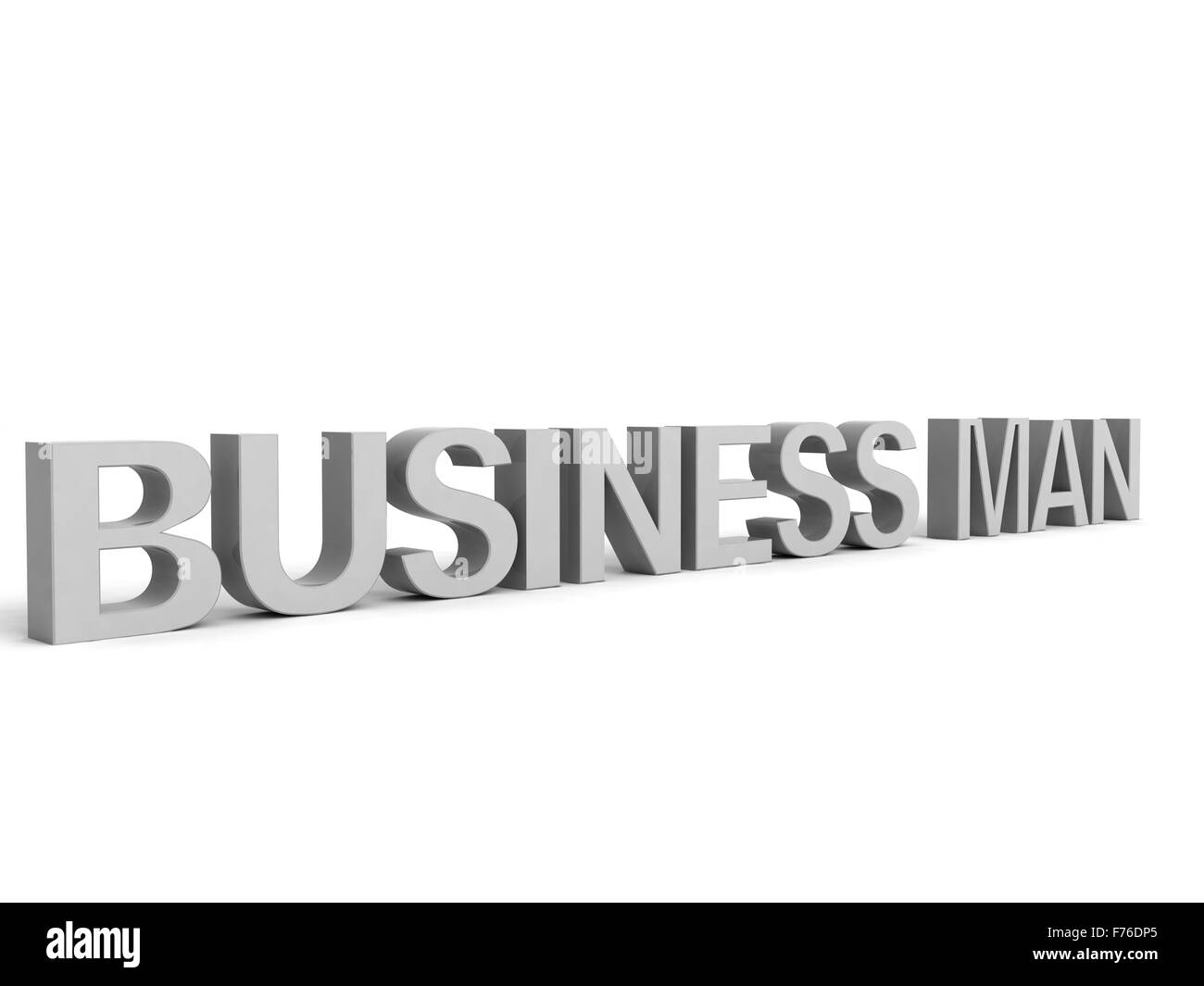three dimensional business man text Stock Photo - Alamy