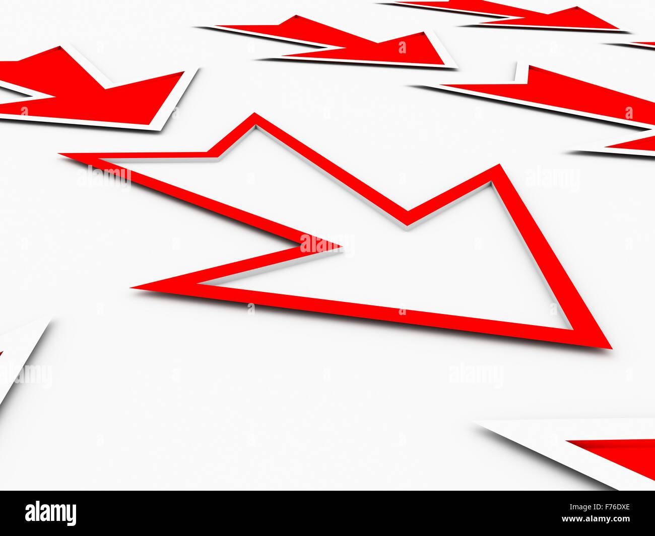 loss arrows in red color Stock Photo - Alamy