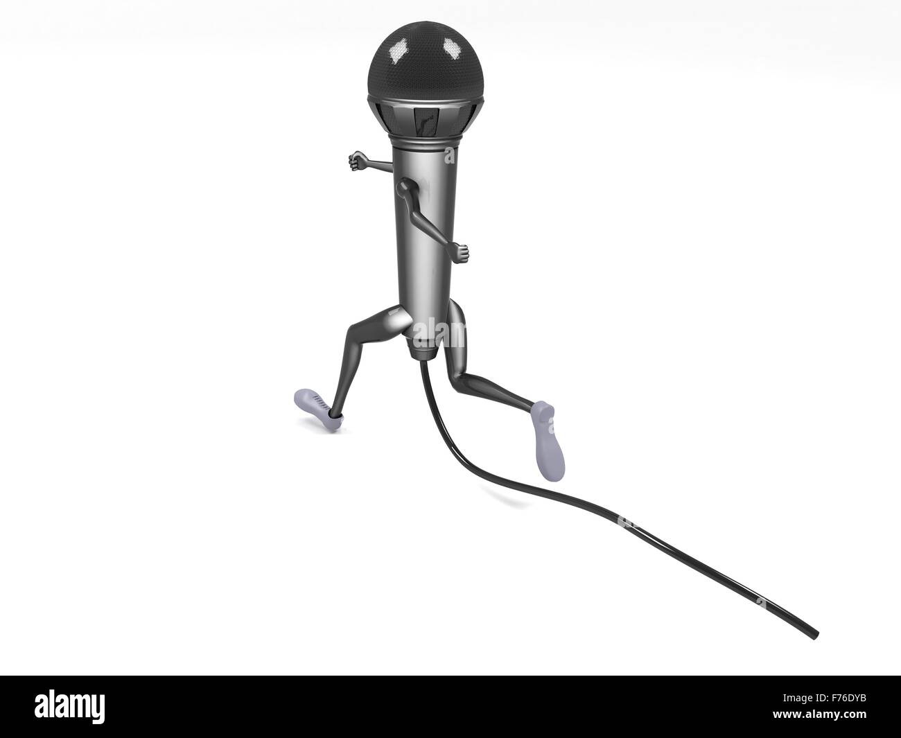 back pose of three dimensional running microphone Stock Photo - Alamy
