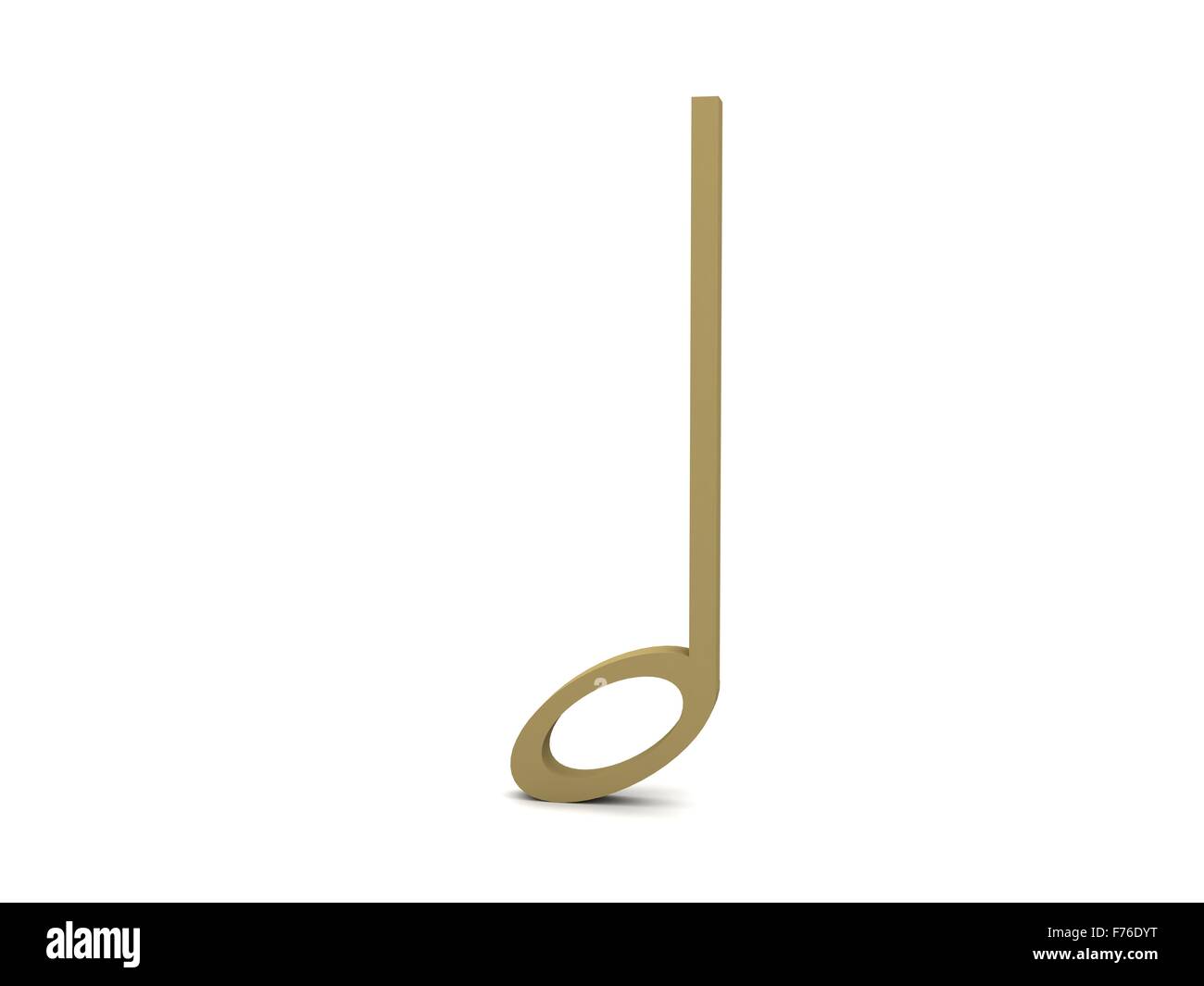 three dimensional musical note in golden color Stock Photo - Alamy