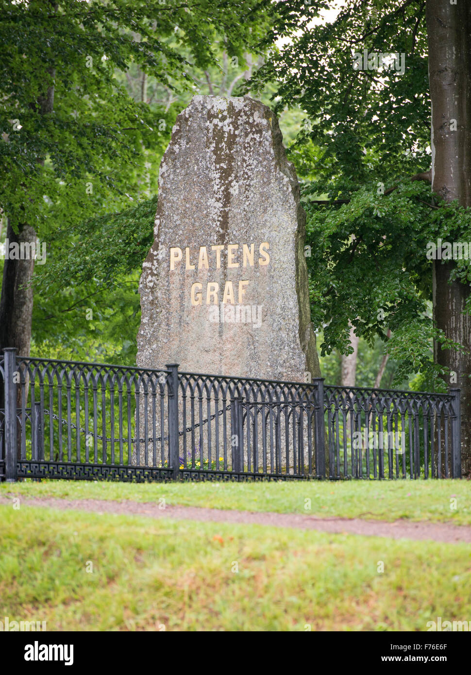 Grave stone of Baltzar von Platen. Swedish count and constructor of ...