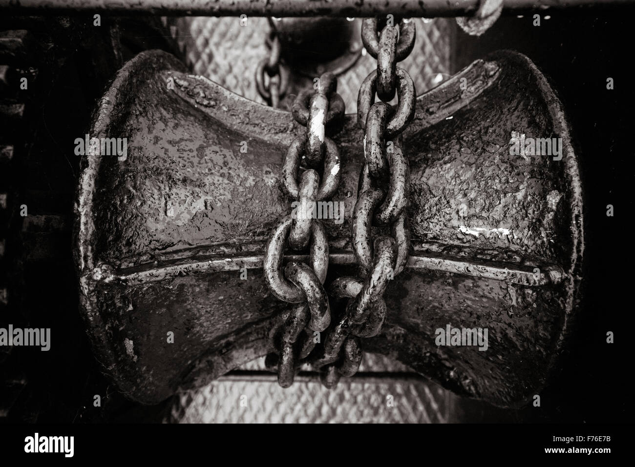 Anchor chain on ship. Maritime still life Stock Photo - Alamy