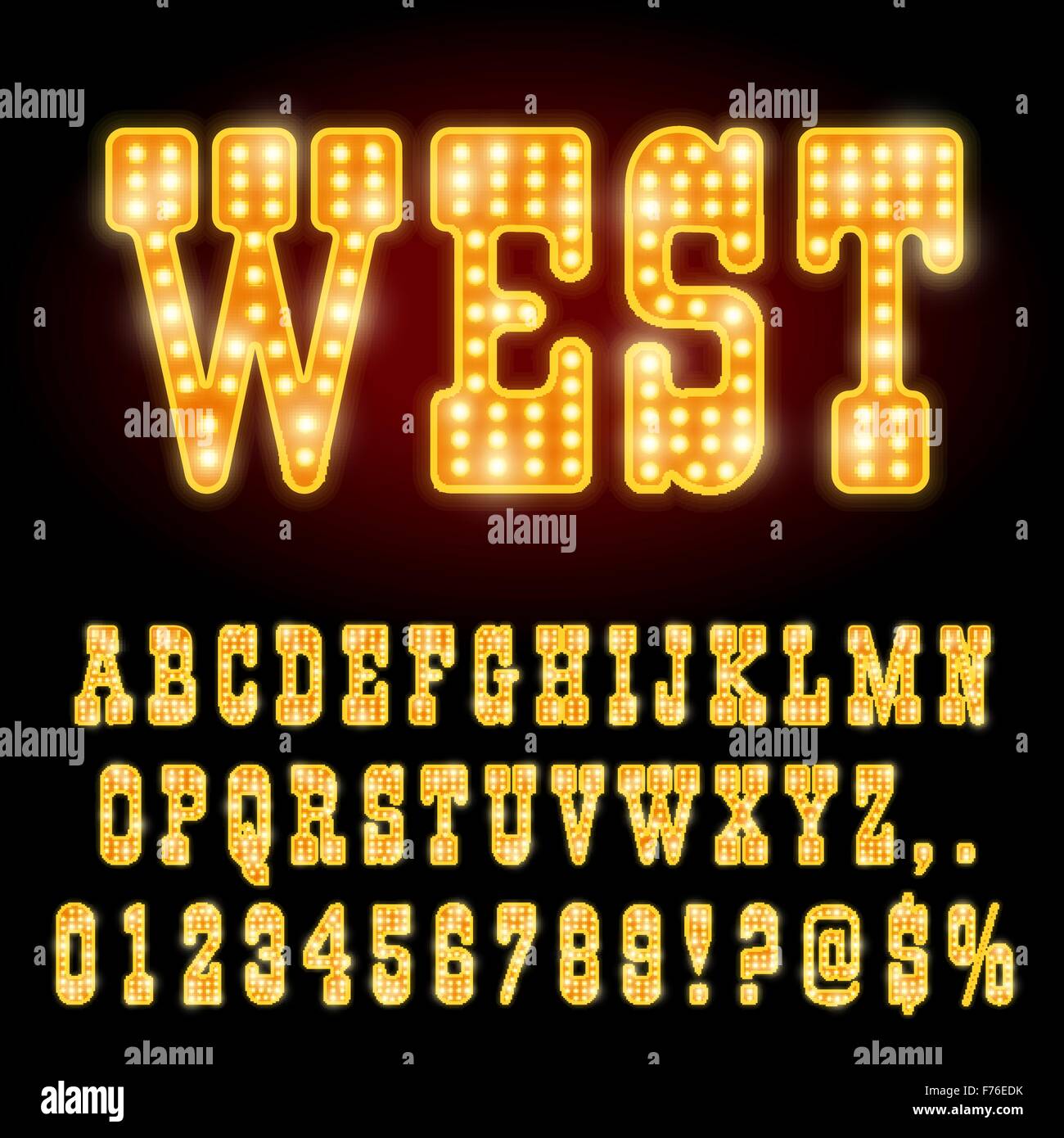 Vector neon western Stock Vector Images - Alamy