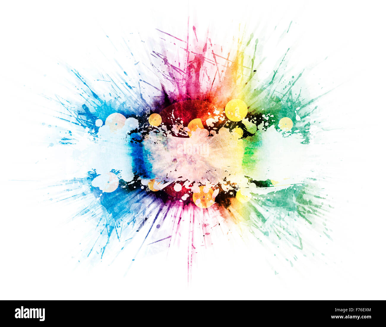 Vinyl music rainbow explosion design Stock Photo - Alamy