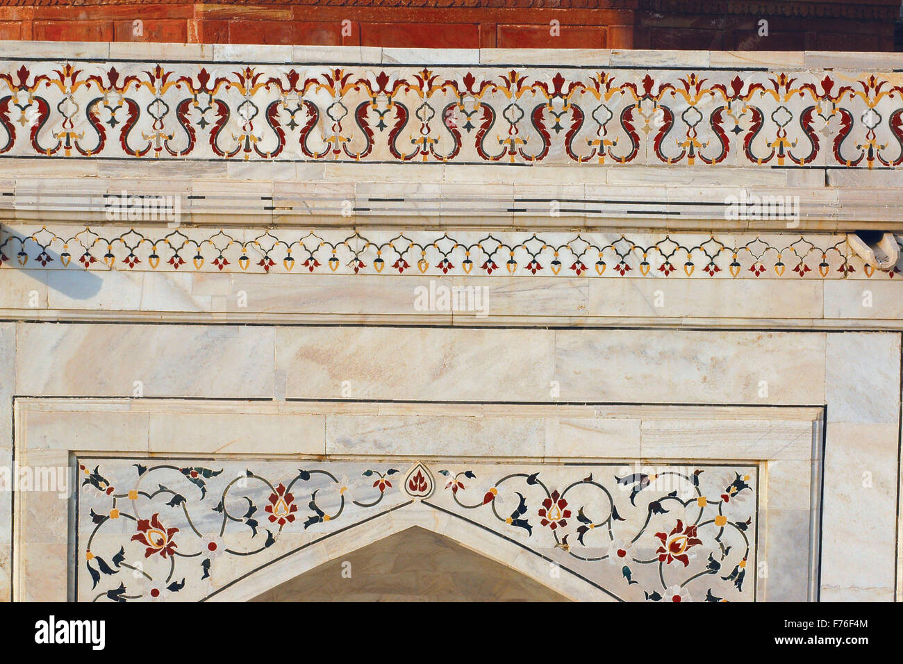 Floral designs, taj mahal, agra, delhi, india, asia Stock Photo - Alamy