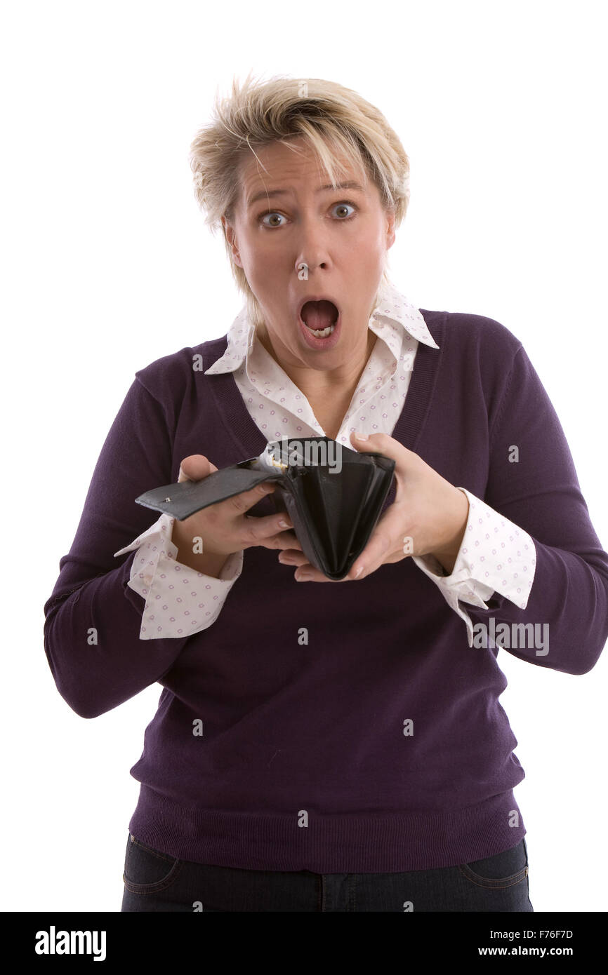 Open wallet female hi-res stock photography and images - Alamy