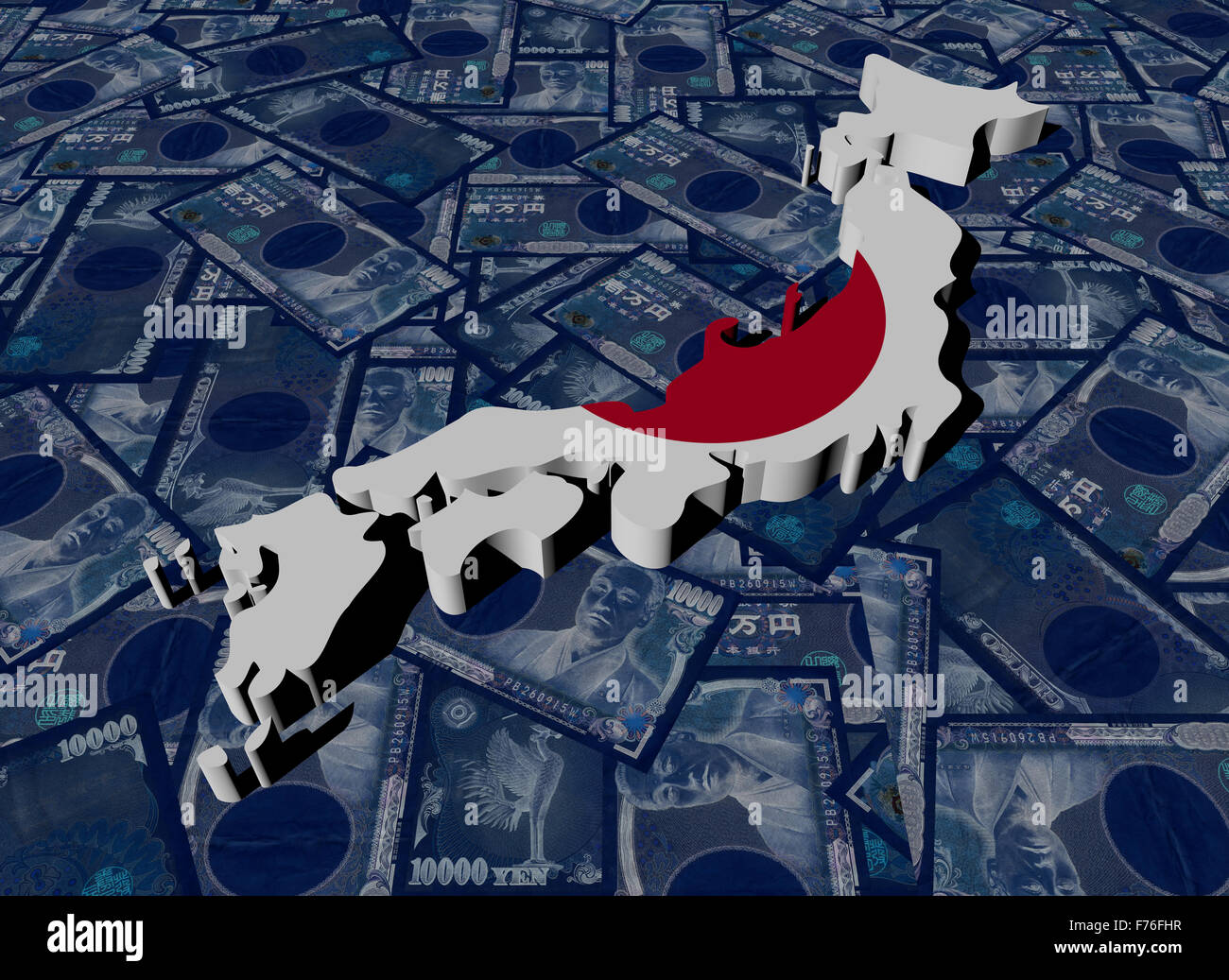 Japan map yen hi-res stock photography and images - Alamy