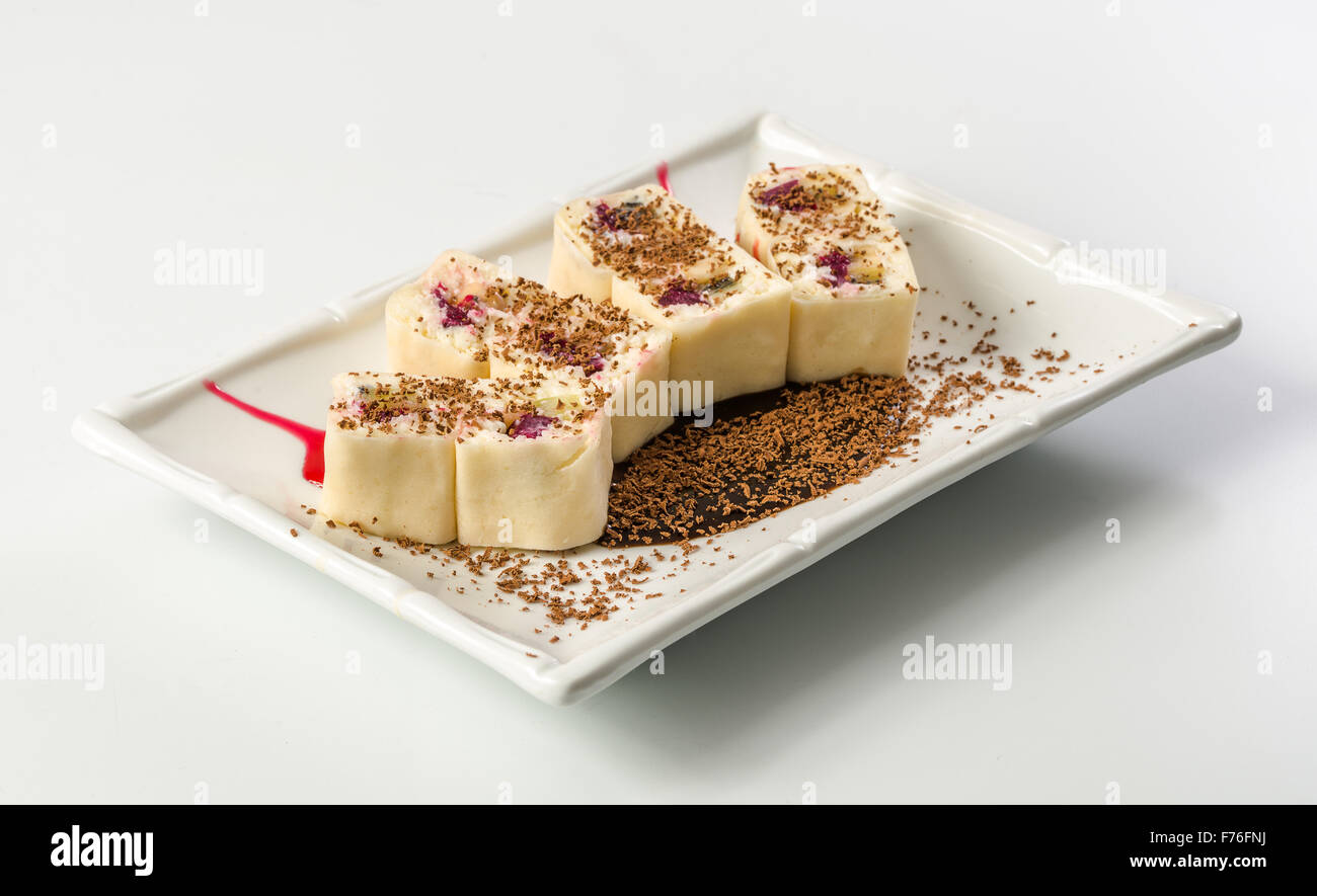 Sweet sushi rolls Stock Photo - Alamy