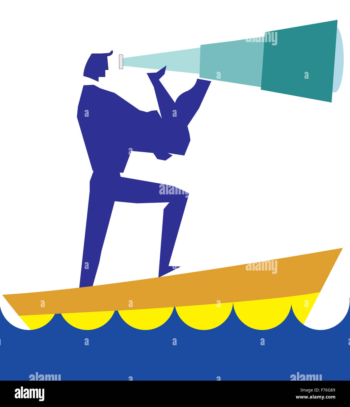 man viewing through telescope Stock Photo - Alamy