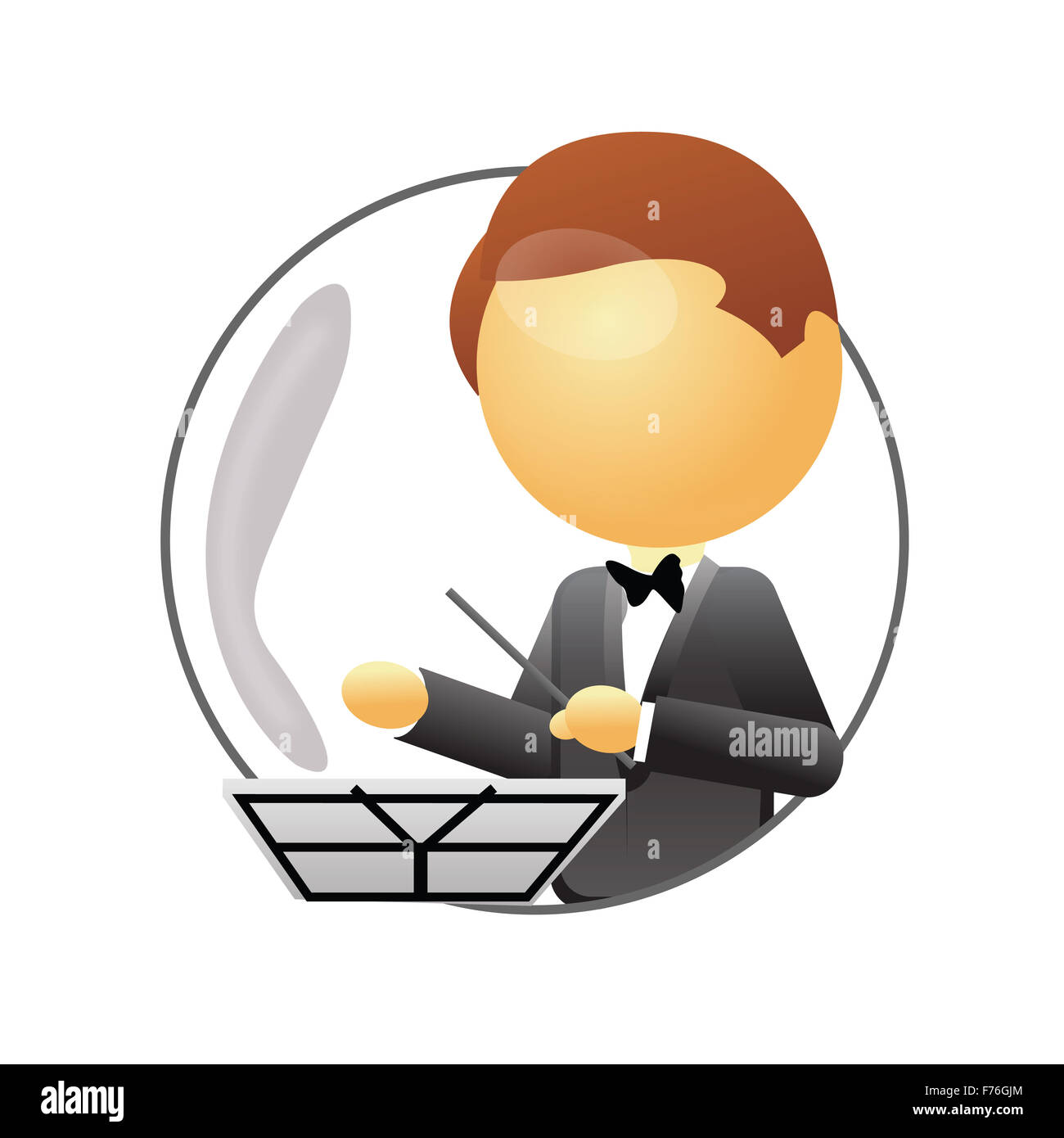 Conductor orchestra illustration Cut Out Stock Images & Pictures - Alamy