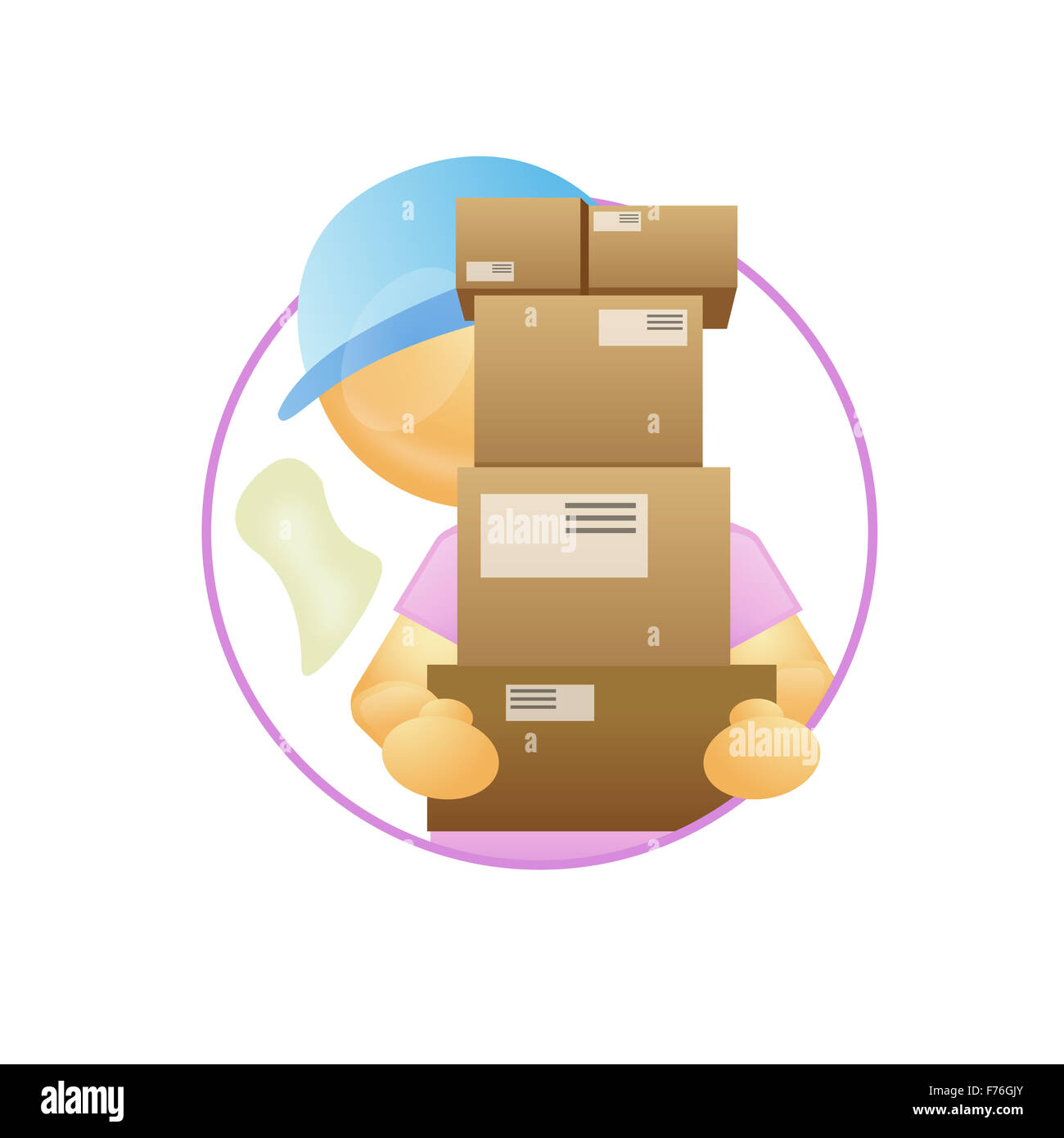 Delivery guy Cut Out Stock Images & Pictures - Alamy