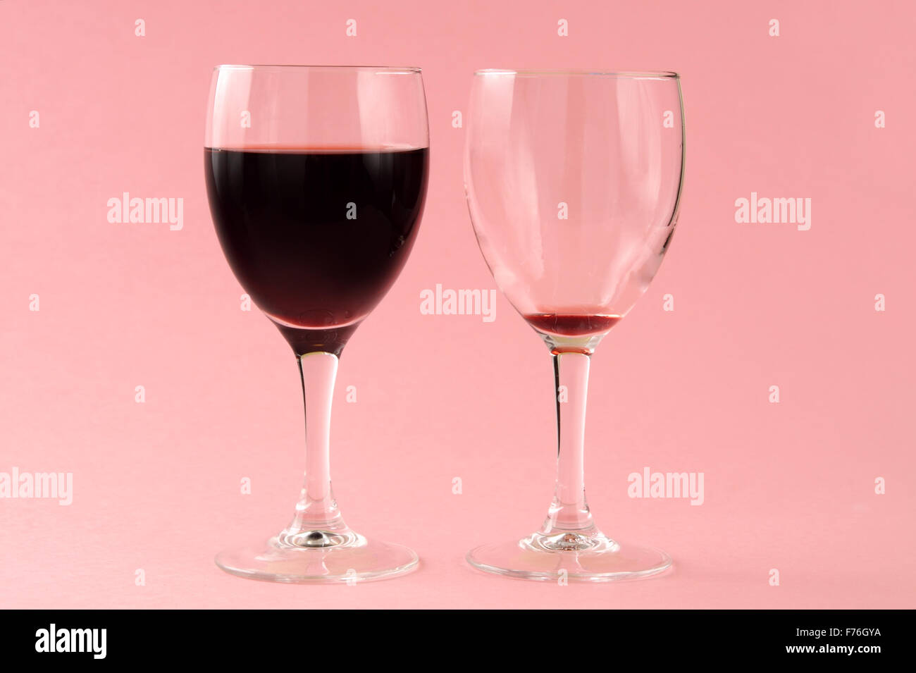 two red wine glasses Stock Photo - Alamy