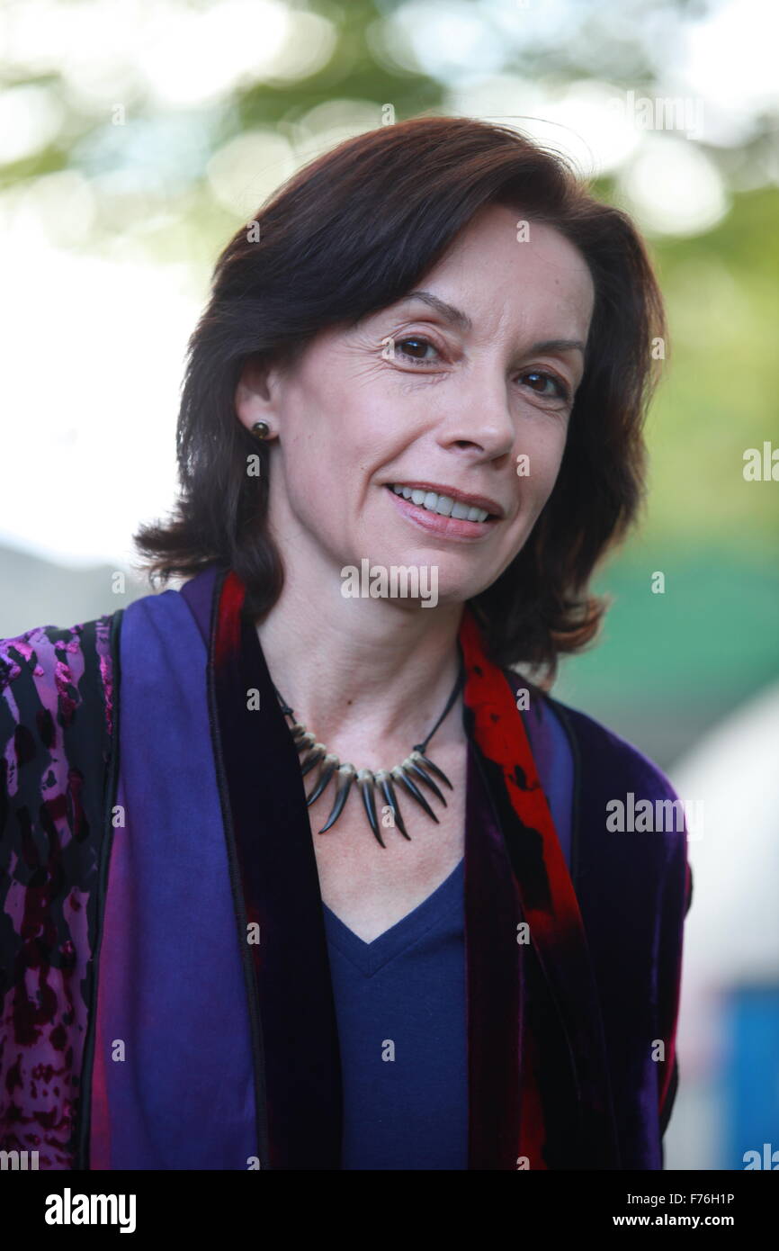 A portrait of Michelle Paver in Charlotte Square Gardens during ...