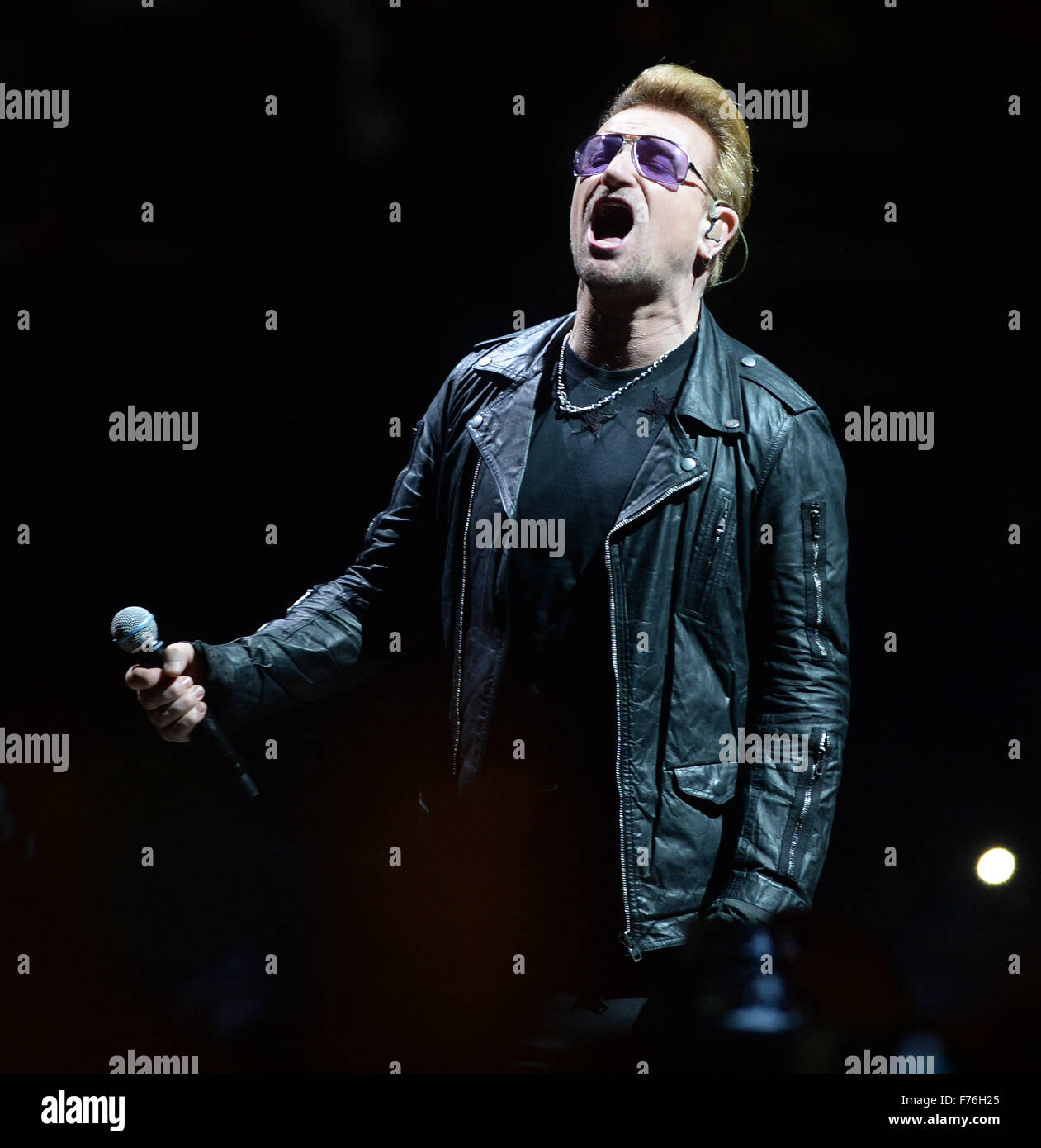 U2 perform live in concert during the 'iNNOCENCE + eXPERIENCE Tour' at ...