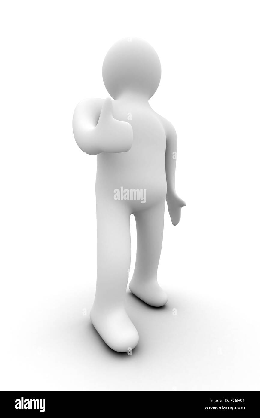 3d people showing thumb up hi-res stock photography and images - Alamy