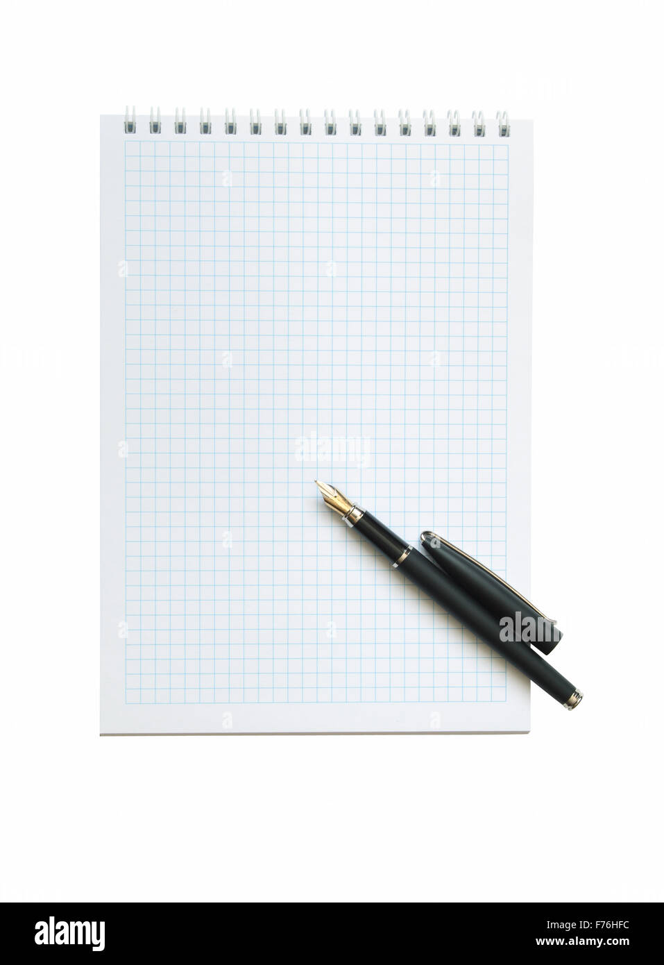 Spiral Notebook And Pen Stock Photo - Alamy