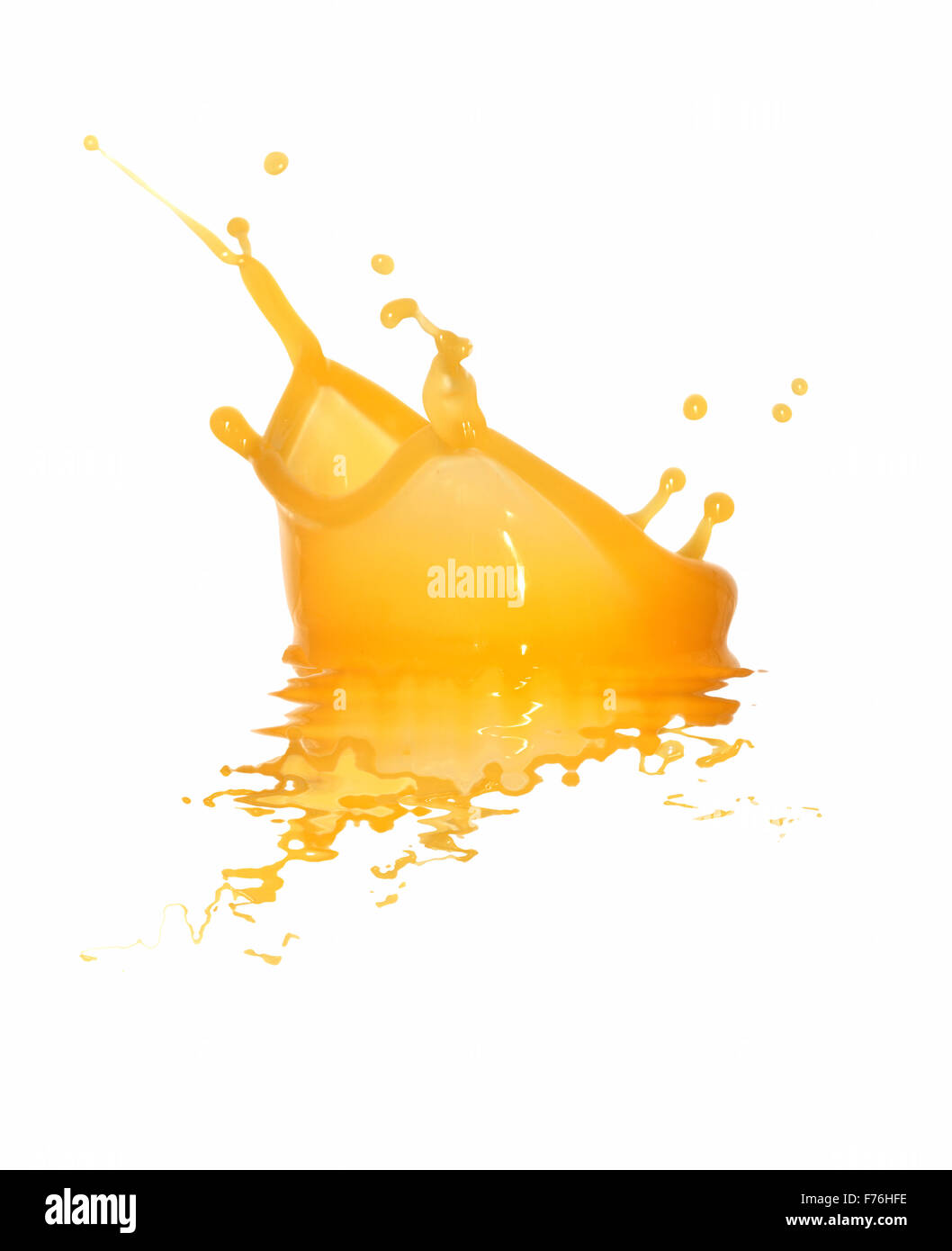 Splashing Orange Juice Stock Photo - Alamy