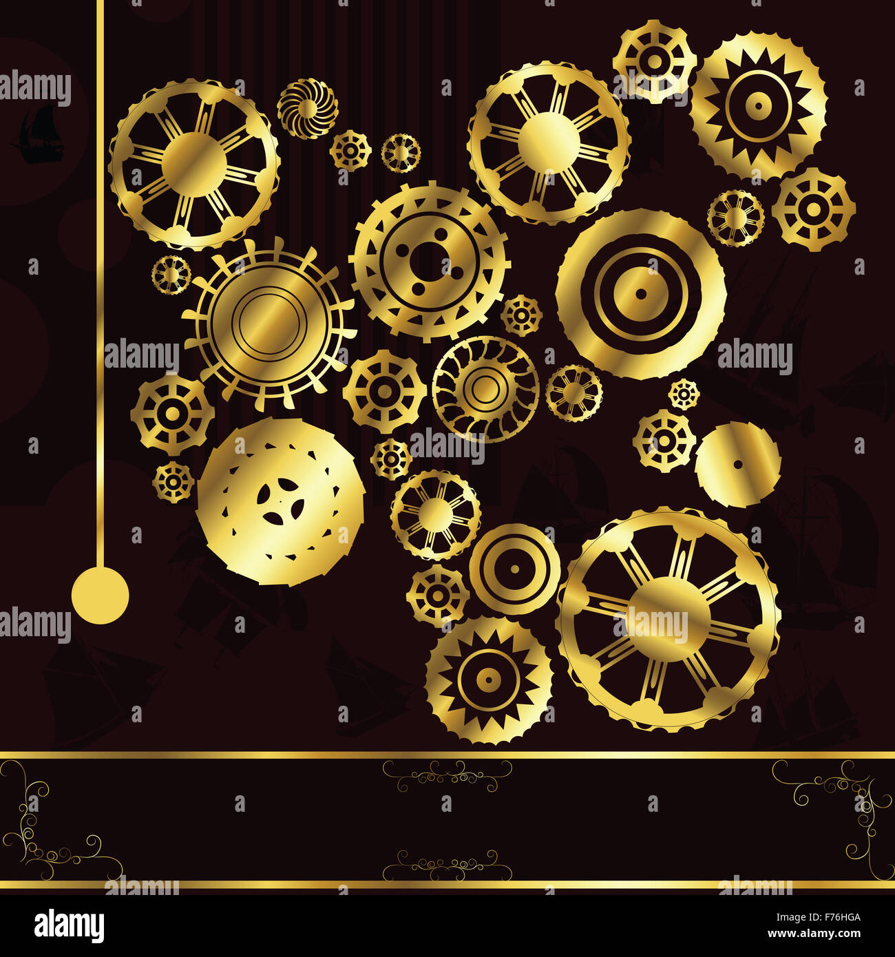 Gear illustration vintage hi-res stock photography and images - Alamy