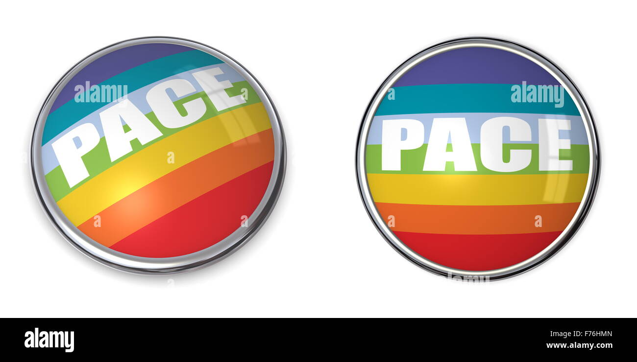 Banner Button Pace/Peace Flag Stock Photo - Alamy