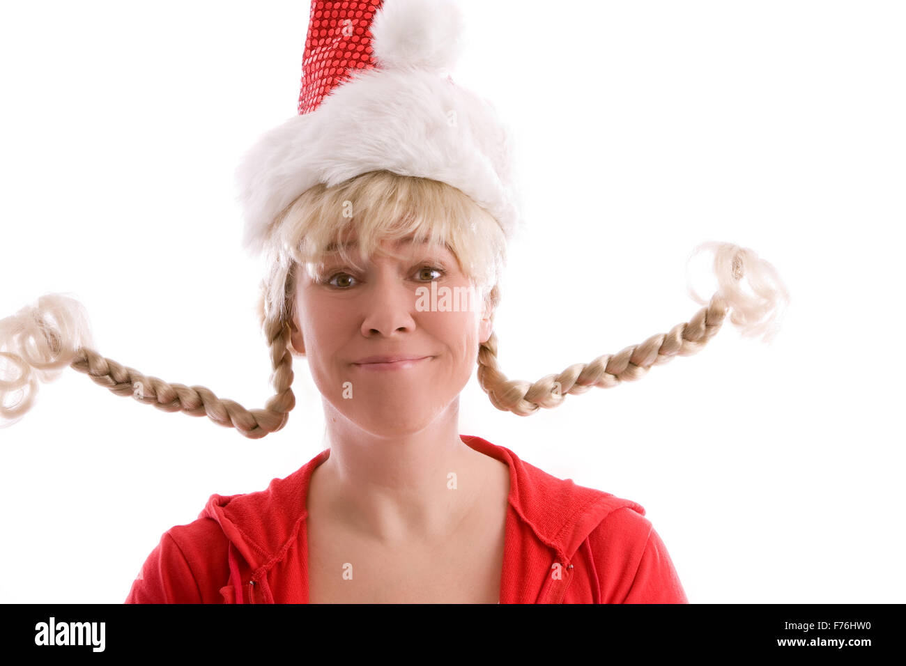 Funny christmas girl Stock Photo - Alamy