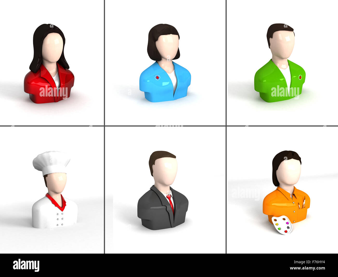 composition of different characters Stock Photo - Alamy