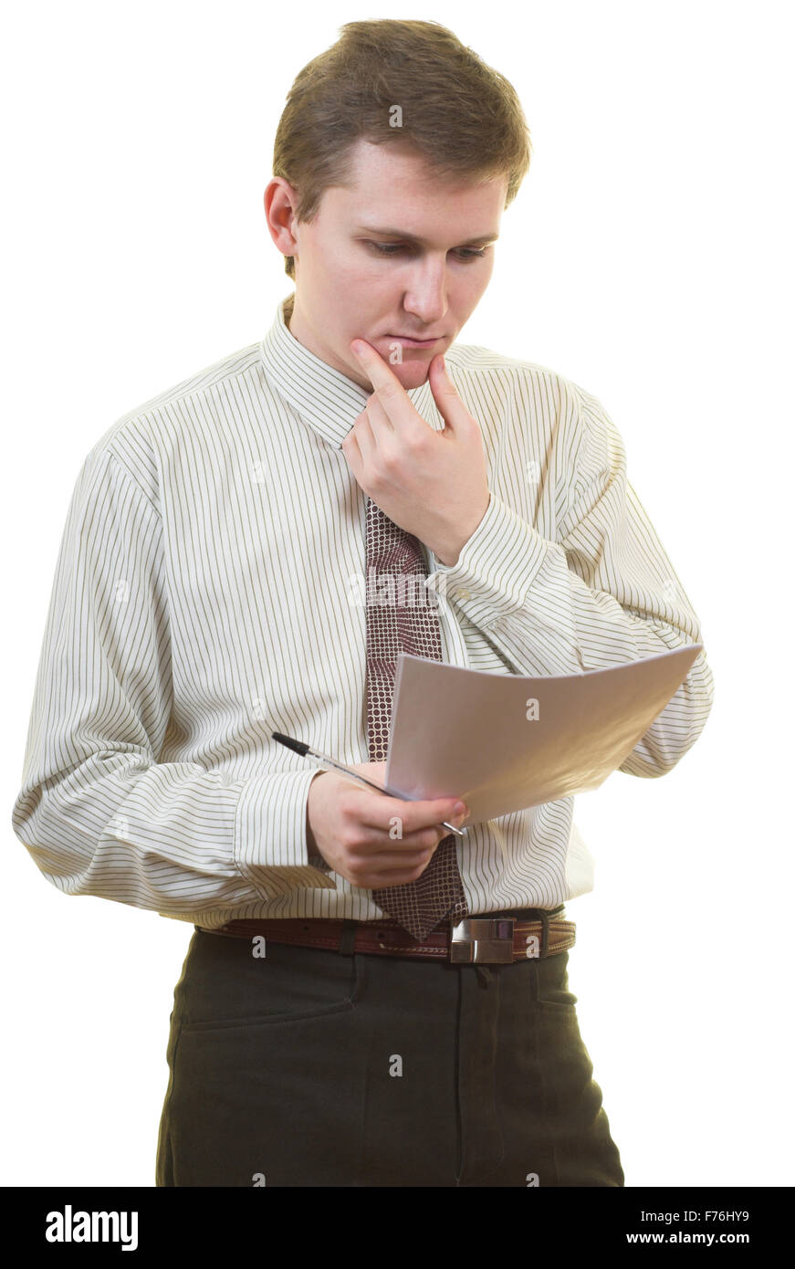 Thinking on contract Stock Photo - Alamy