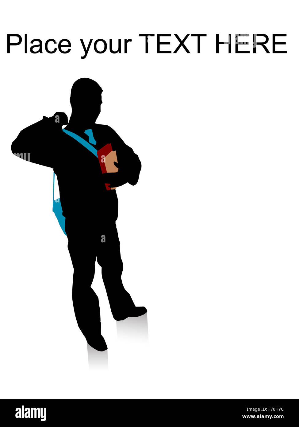 side pose of student holding books Stock Photo - Alamy