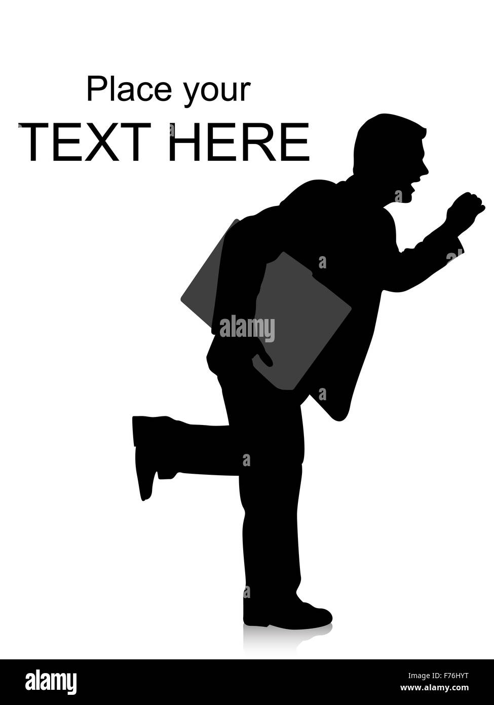 running businessman with bag Stock Photo - Alamy