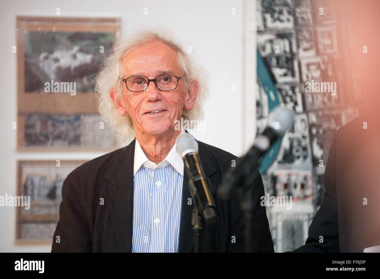 Berlin, Germany. 25th Nov, 2015. The artist Christo at the opening of ...