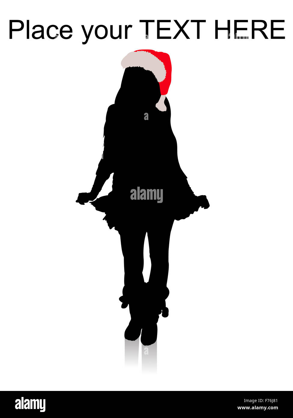 Woman christmas hat happy Cut Out Stock Images & Pictures - Alamy