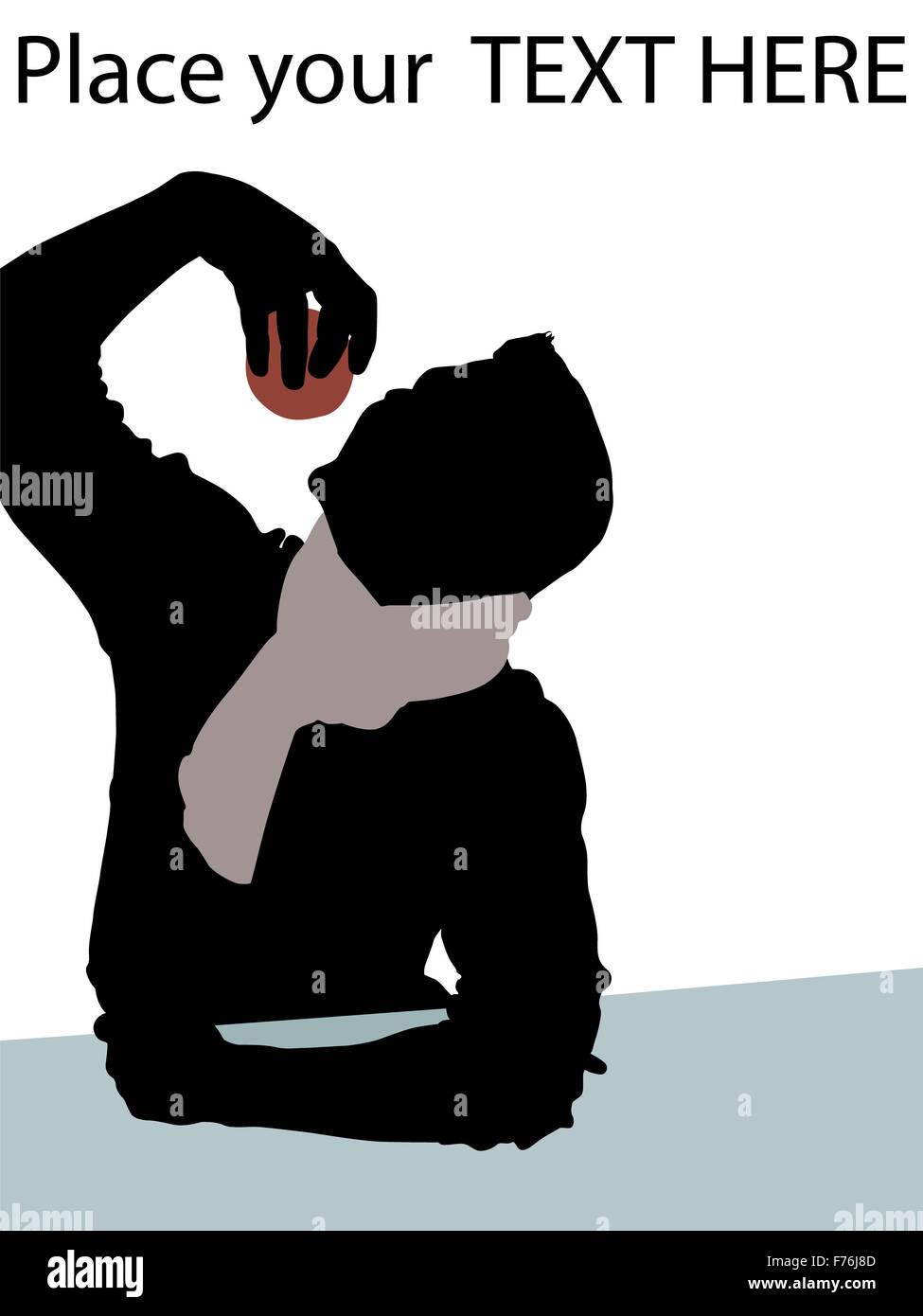 man with scarf eating an apple Stock Photo - Alamy