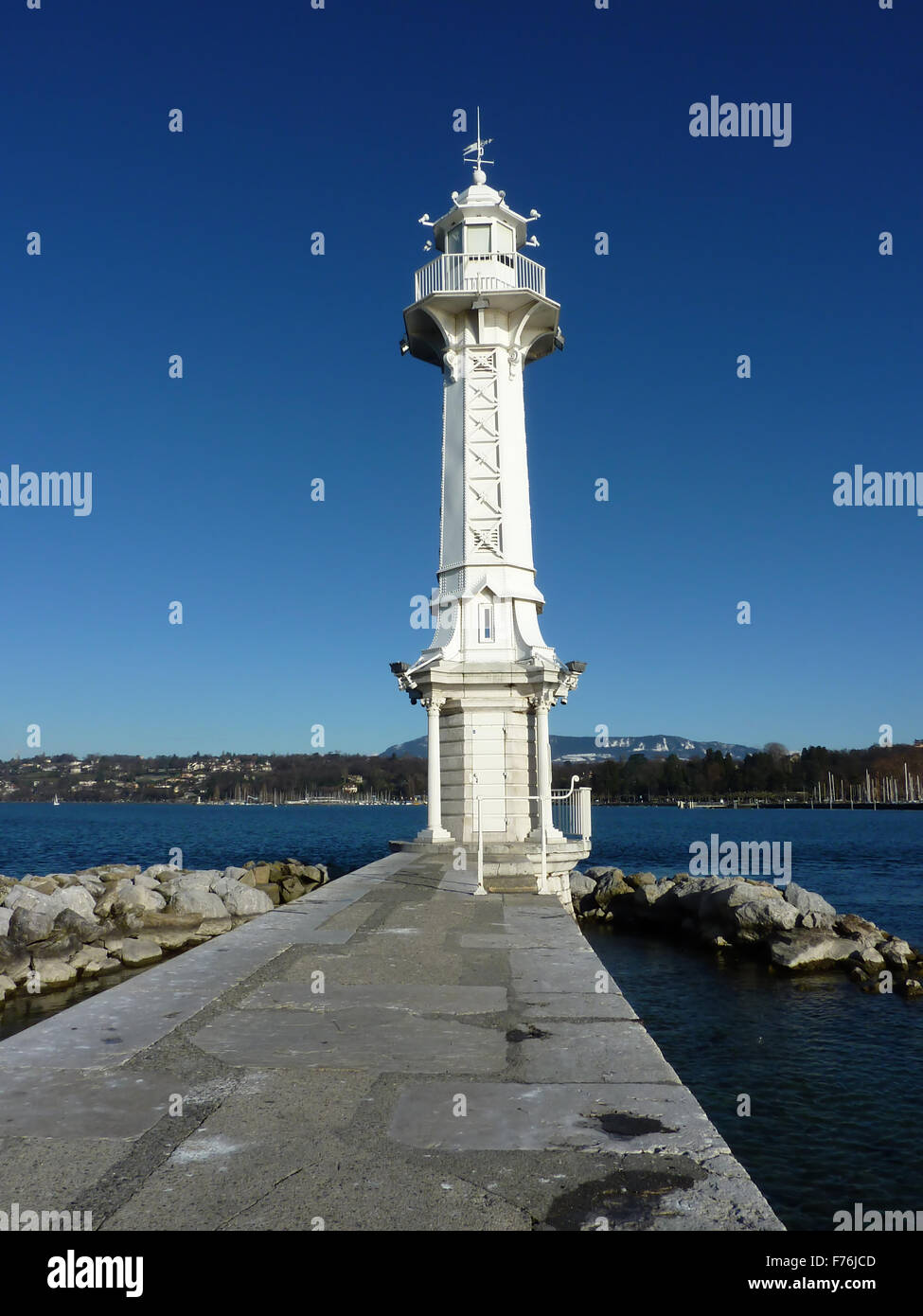 Lighthouse in Geneva, Switzerland Stock Photo - Alamy