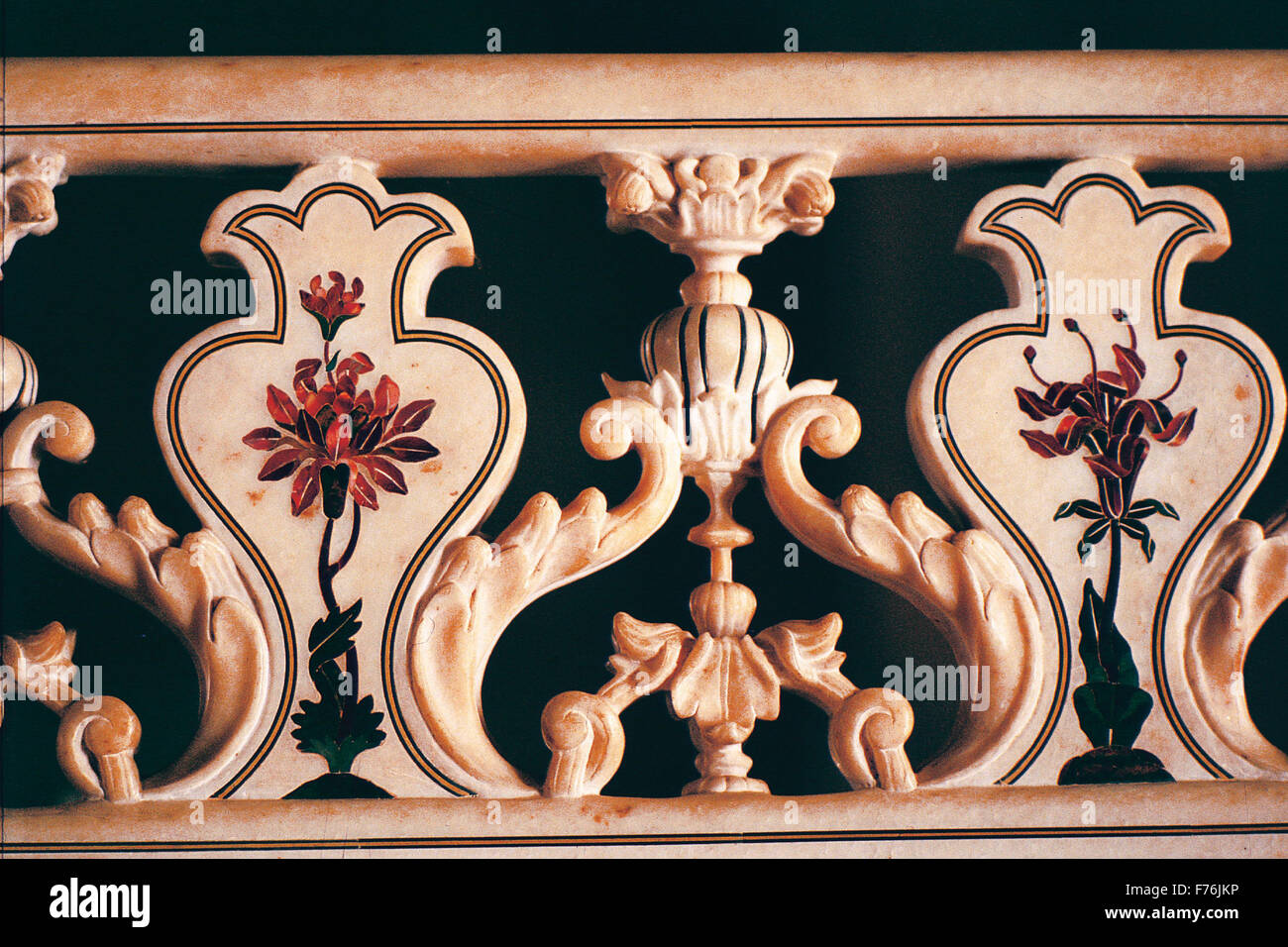 marble inlay work taj mahal agra delhi india asia Stock Photo: 90500810 ...